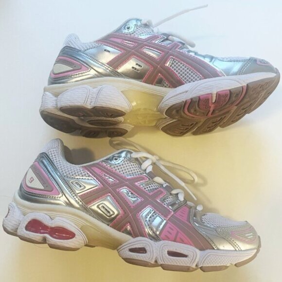 Asics | Shoes | Rare Asics Gelnimbus 9 Whitepure Silver Rare Color Pink ...